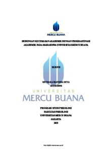 HUBUNGAN KECEMASAN AKADEMIK DENGAN PROKRASTINASI AKADEMIK PADA MAHASISWA UNIVERSITAS MERCU BUANA ...